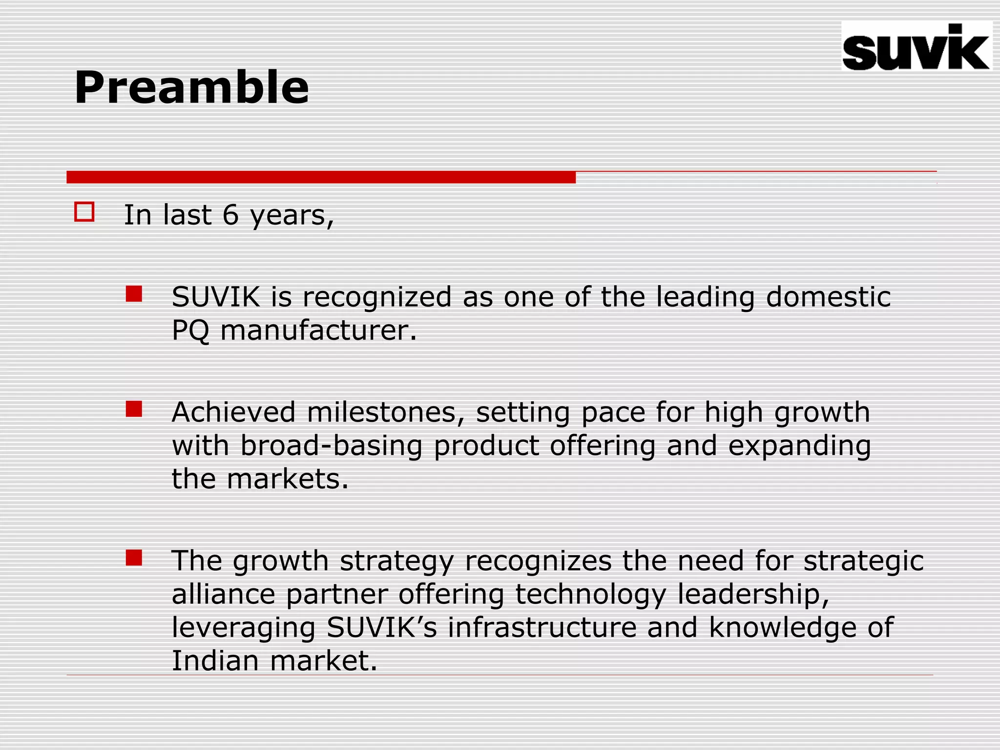 General - SUVIK_Corporate Presentation | PPT