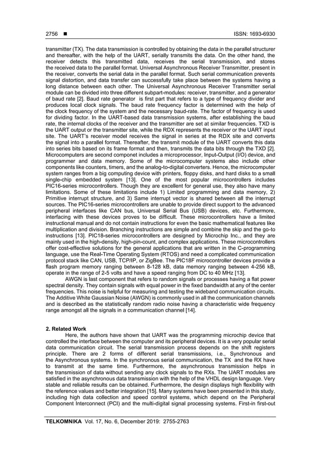 Baud rate variations effect on virtual channel based on PIC ...