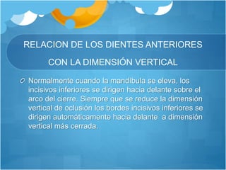 DIMENSION VERTICAL EN ODONTOLOGIA, DIMENSION VERTICAL | PPTX