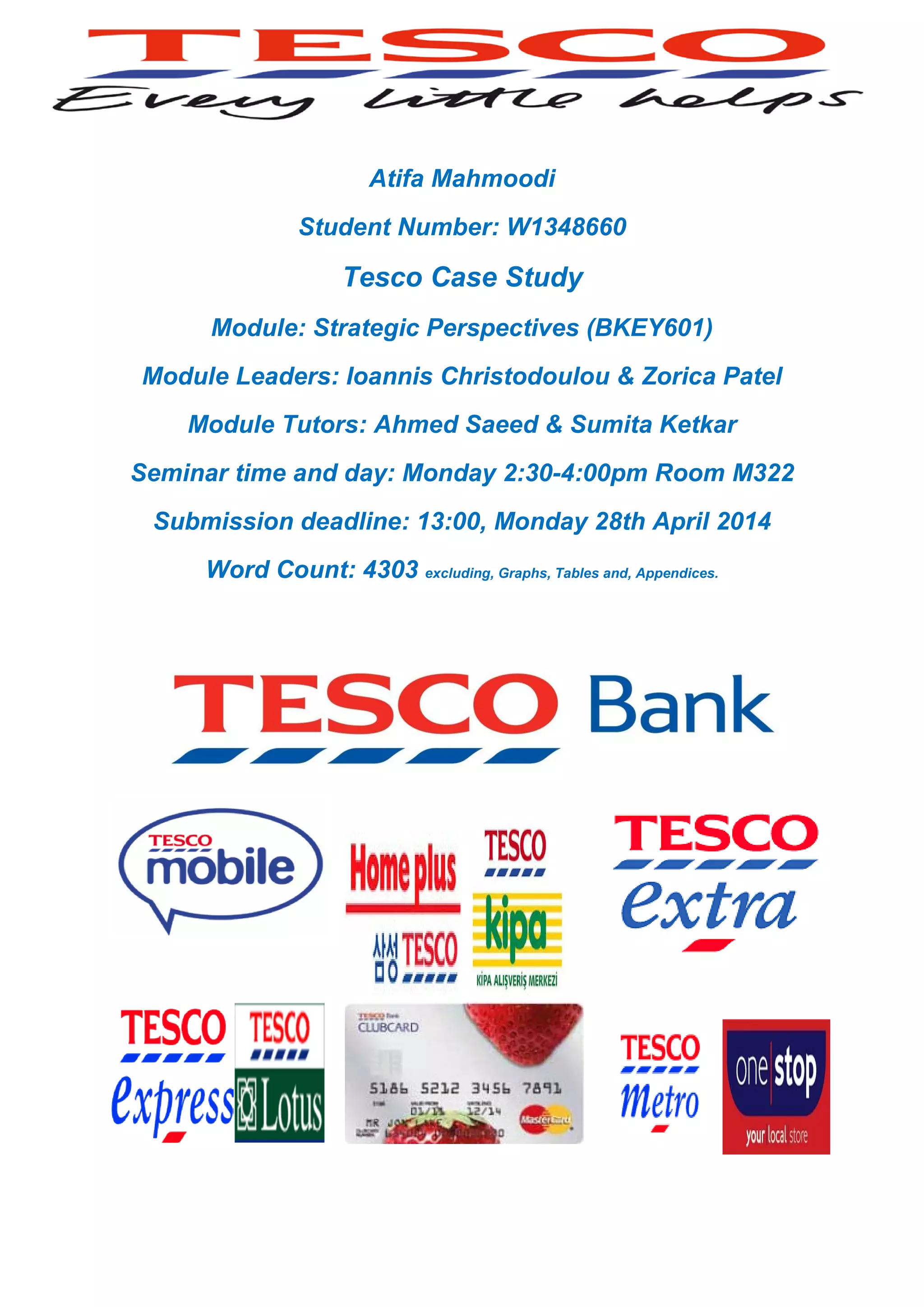 3rd_CW_Tesco_Analysis_Atifa_Mahmoodi_27_04_14 | PDF