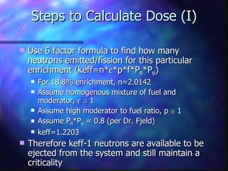 Tokai-Mura Criticality Accident: Neutron Dose Assessment | PPT