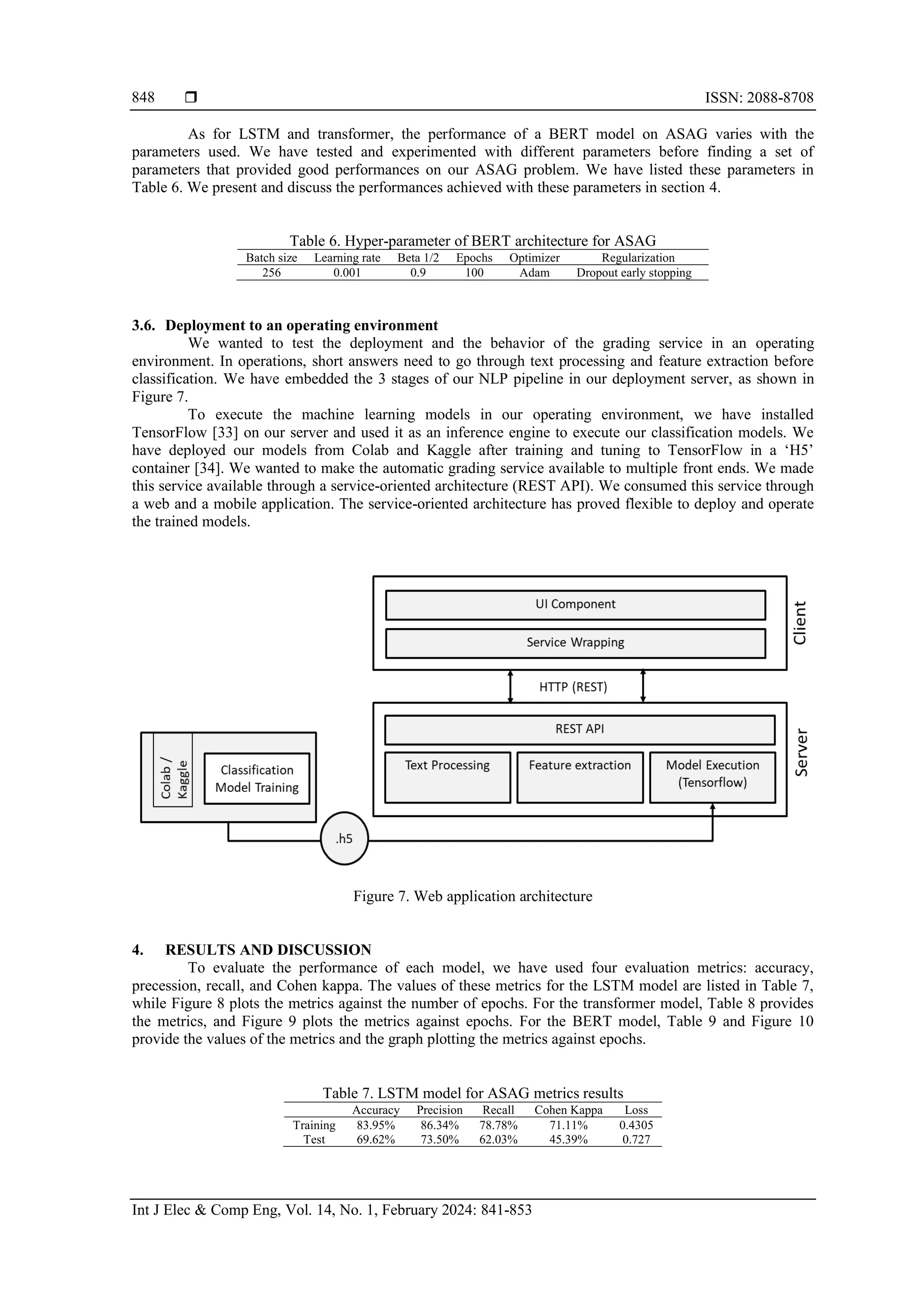 Deep learning based Arabic short answer grading in serious games | PDF