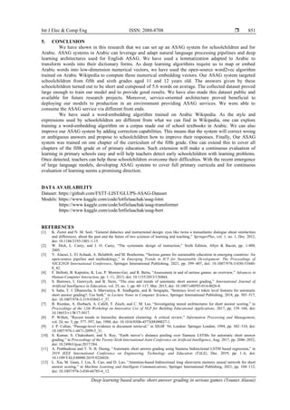 Deep learning based Arabic short answer grading in serious games | PDF