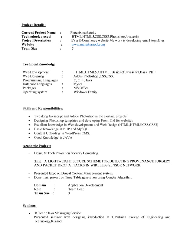 Supriya Resume | DOCX | Web Development | Internet