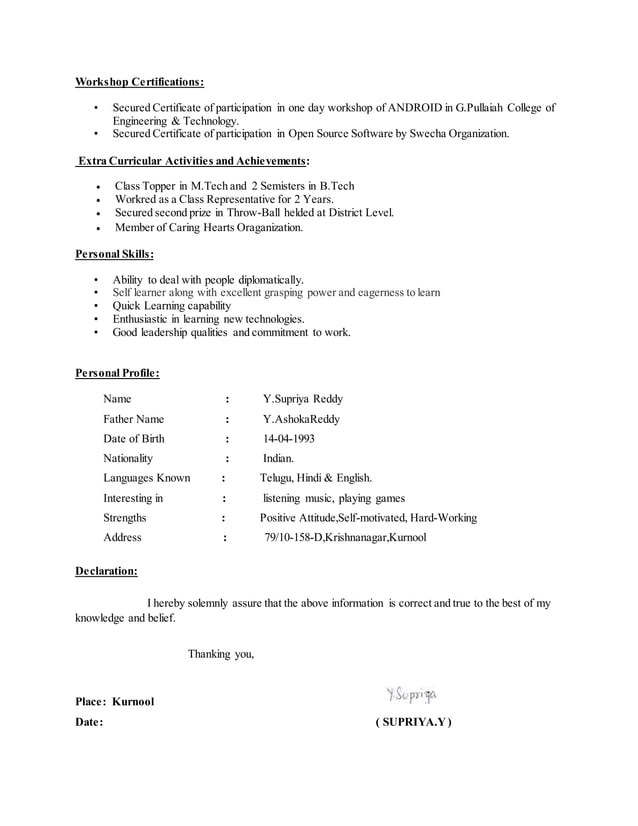 Supriya Resume | DOCX | Web Development | Internet