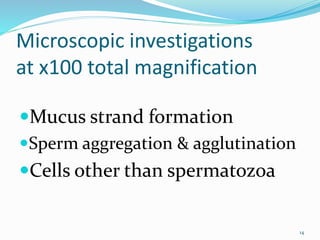 SEMEN ANALYSIS POWERPOINT | PPTX