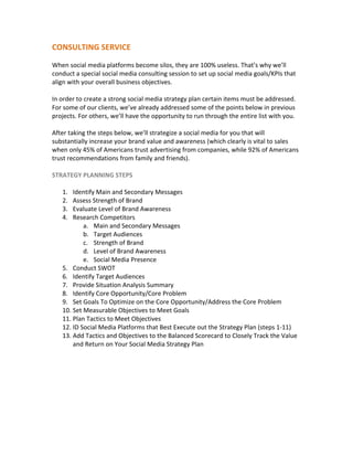 Consulting Service Brief | PDF