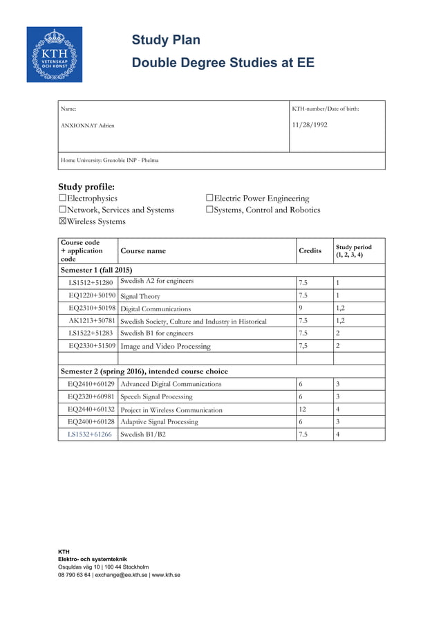 study plan_DD_2015 | PDF
