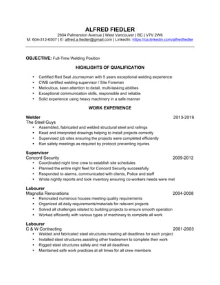AF CV & Resume 2017 | PDF