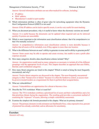 Management of Information Security 5th Edition Whitman Solutions Manual ...