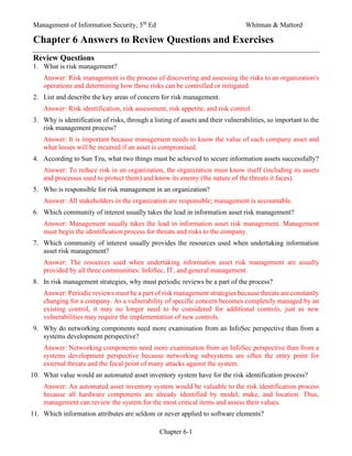 Management of Information Security 5th Edition Whitman Solutions Manual ...