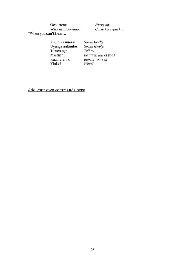 Rukwangali Language Manual | PDF