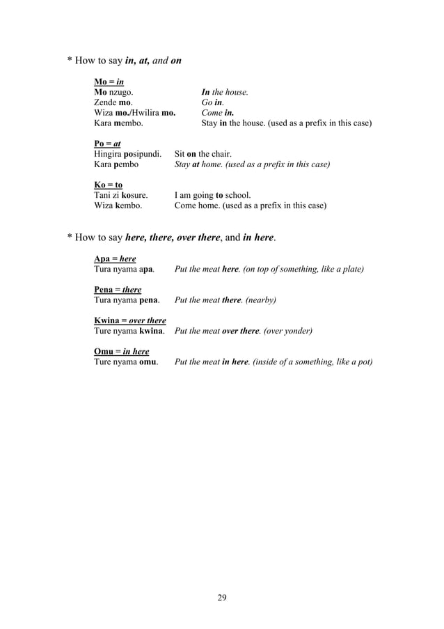 Rukwangali Language Manual | PDF