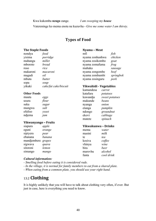 Rukwangali Language Manual | PDF