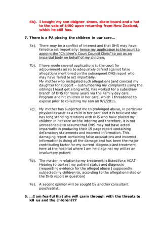 Intervention Order - Response and Adjournment for 10Nov2011 - Letter to ...