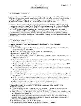 Brenda Russo CV Dec 2015