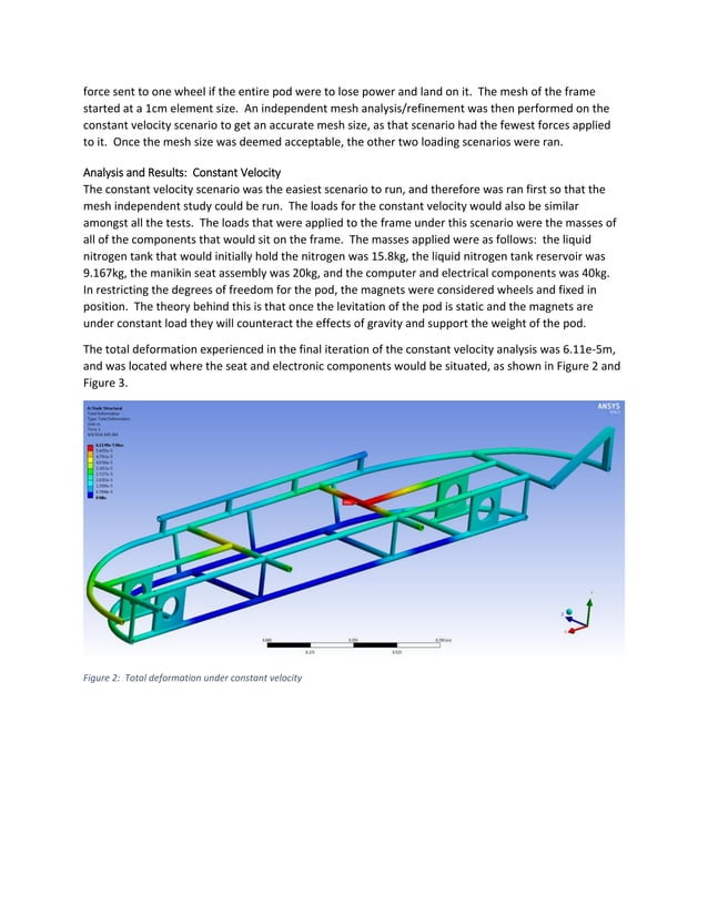 Finite Element Analysis of Mercury III Hyperloop Scale Model Pod Frame ...