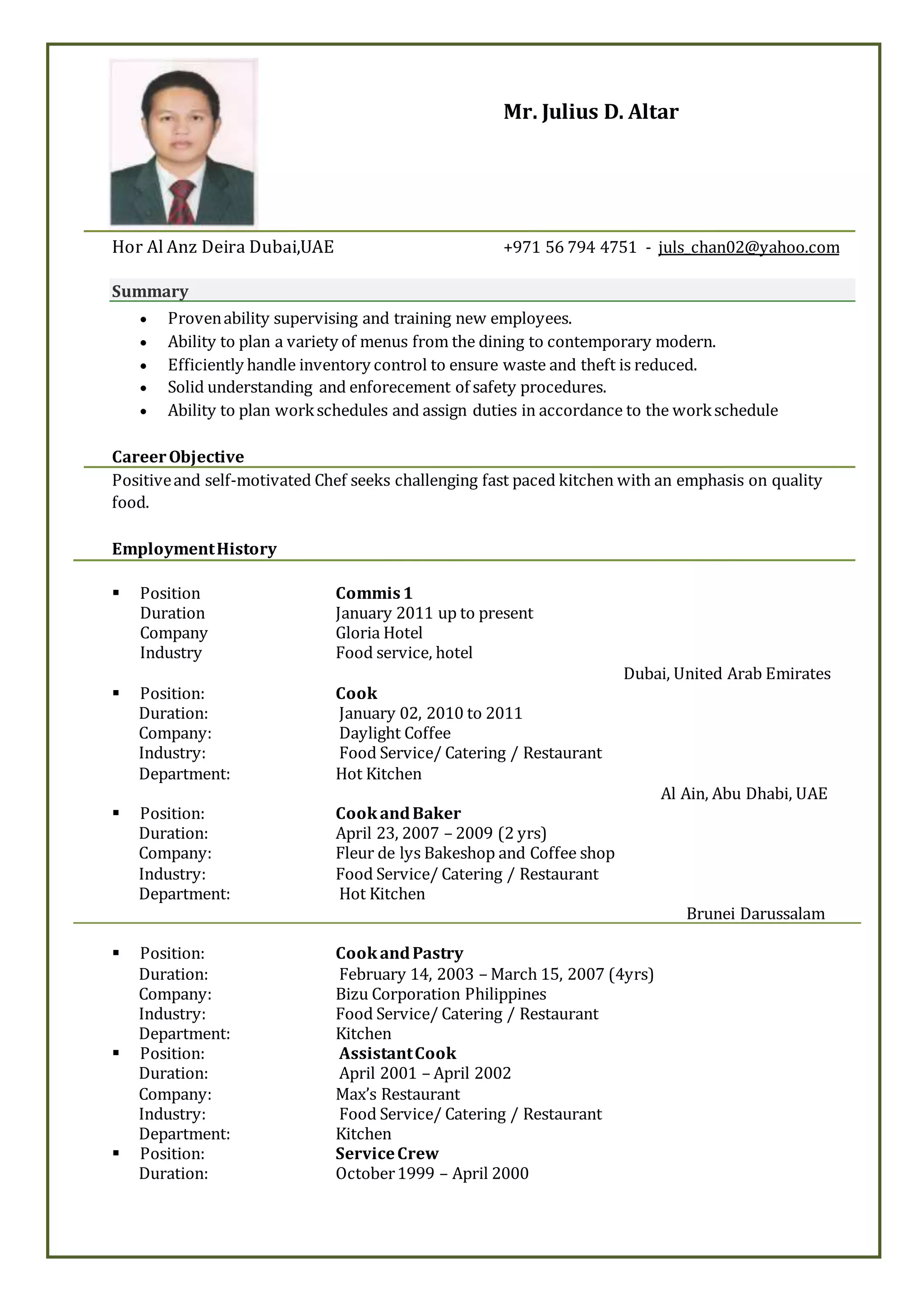 Julius-Altar-Resume (1) | PDF
