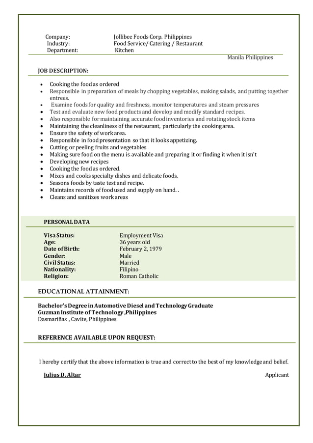 Julius-Altar-Resume (1) | PDF