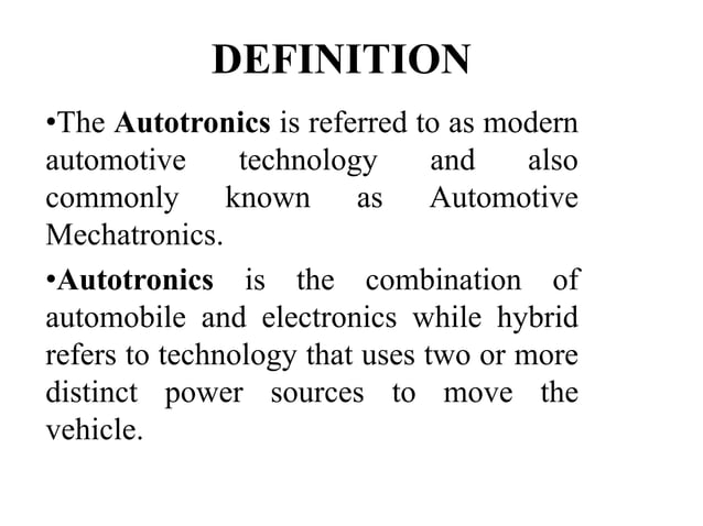 AUTOTRONICS | PPTX