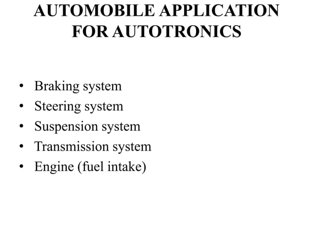 AUTOTRONICS | PPTX