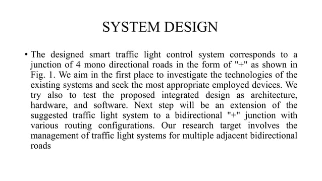 smart traffic light control system | PPTX | Consumer Electronics ...