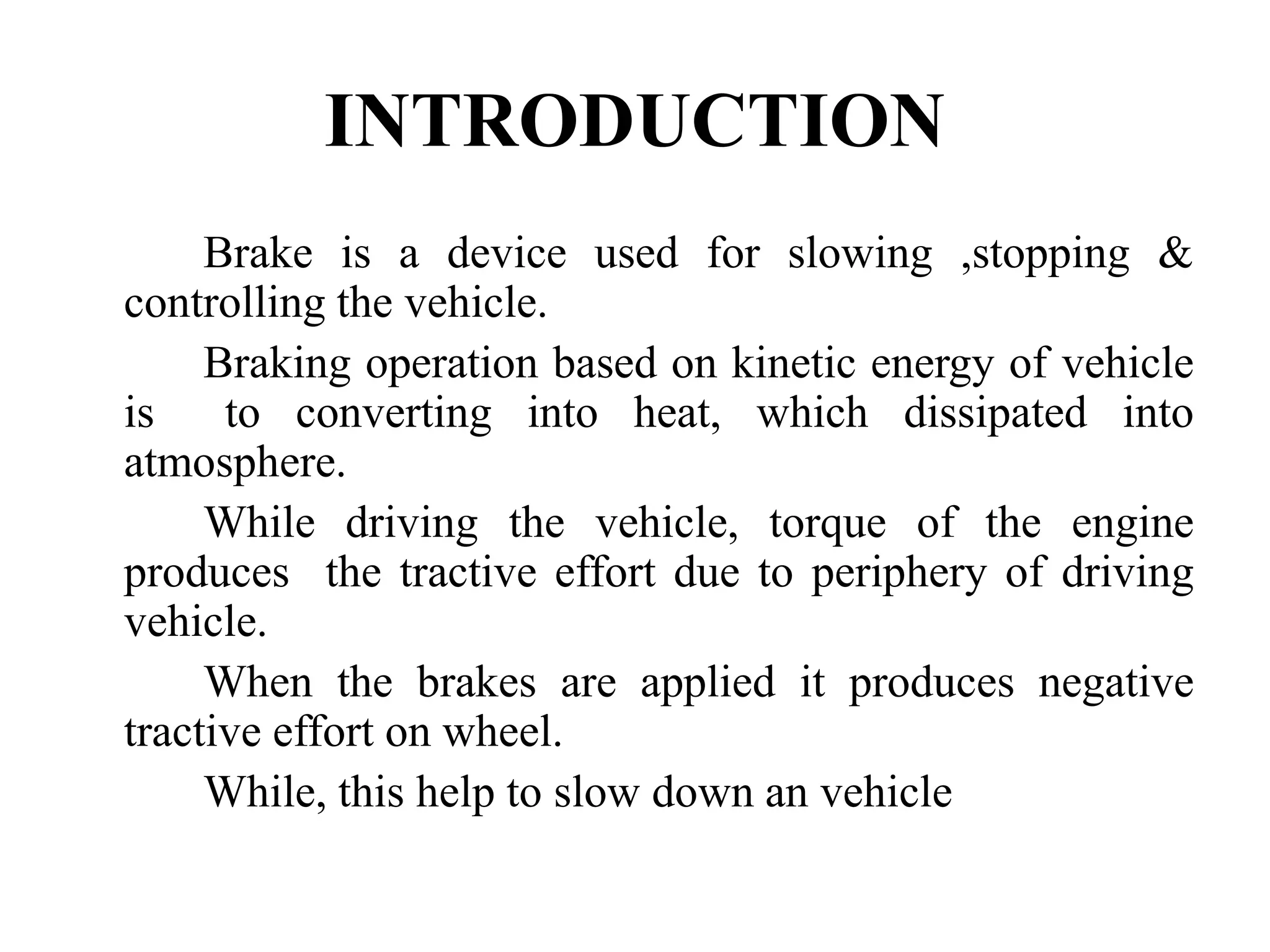 BRAKING SYSTEM | PPTX