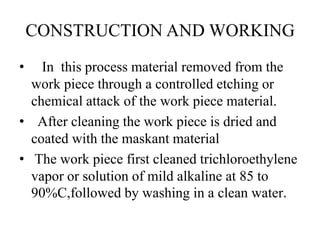 CHEMICAL MACHINING | PPTX