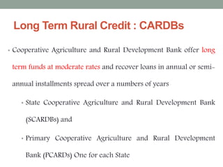 Role of Rural Finance Institution in Agriculture Development | PPTX