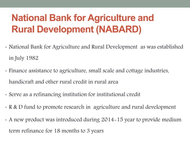 Role of Rural Finance Institution in Agriculture Development | PPTX