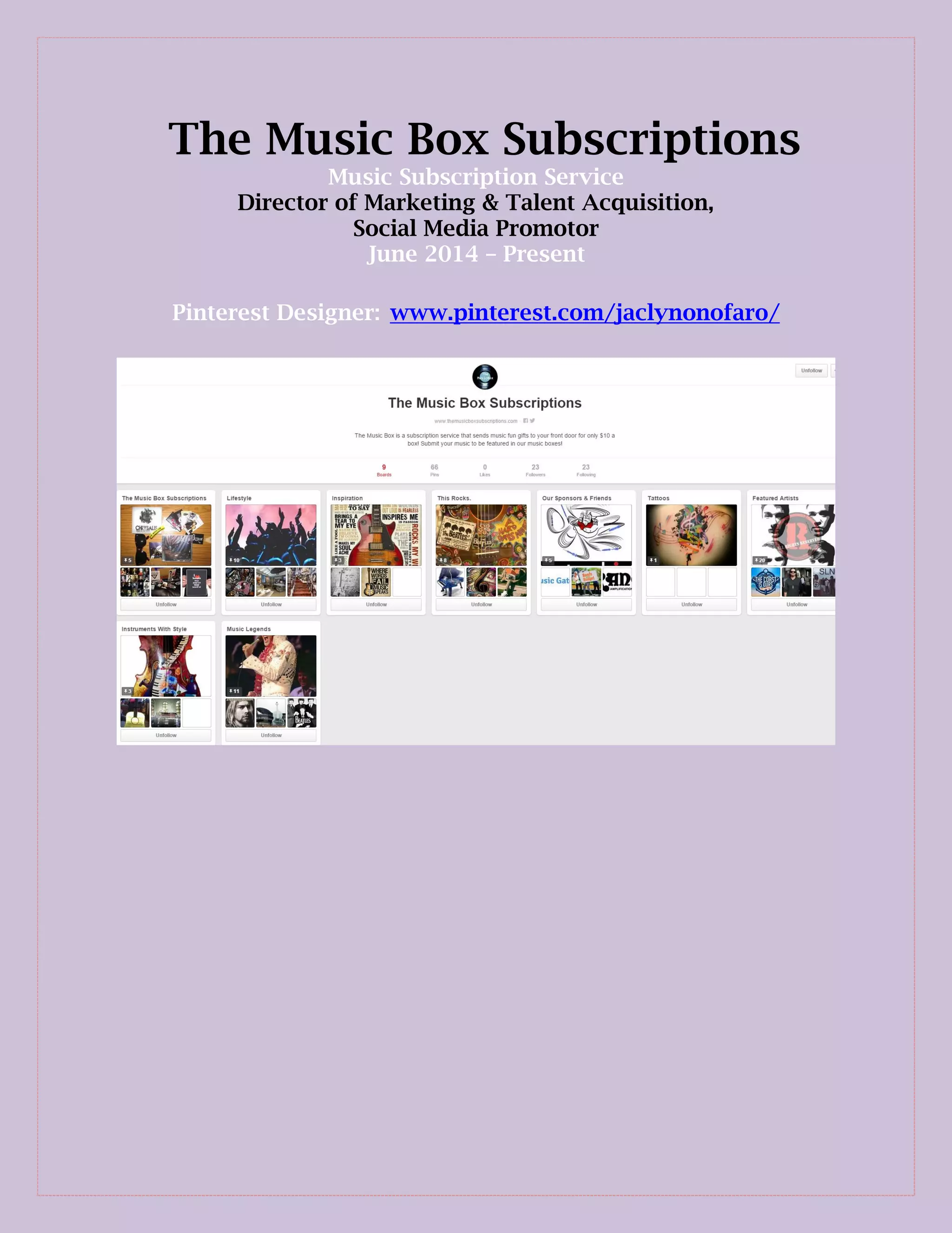 Jaclyn Onofaro Social Media Portfolio | PDF