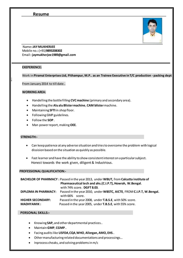 jay mukherjee resume | PDF