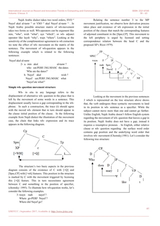 Wh Question In-Situ and Movement in Najdi Dialect | PDF