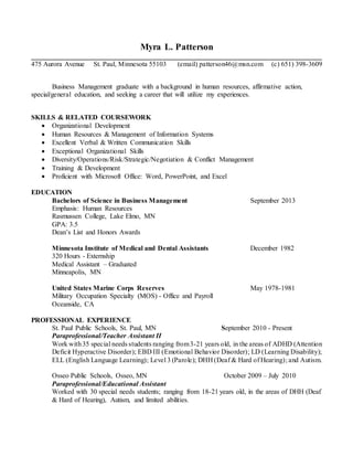 Myra's Resume 06042016 | DOCX