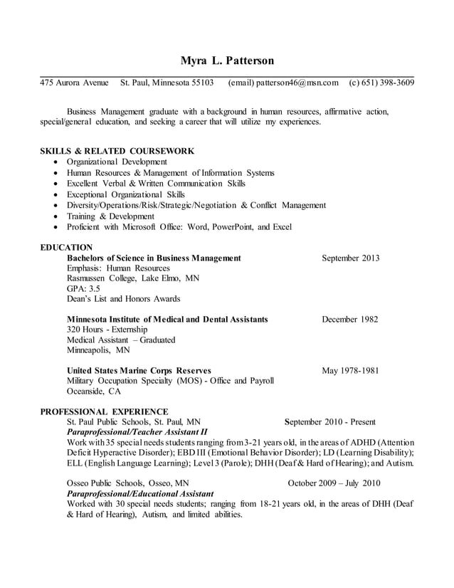 Myra's Resume 06042016 | PDF