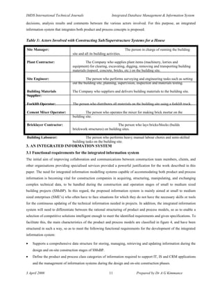 Integrated Information System for Construction Operations | PDF