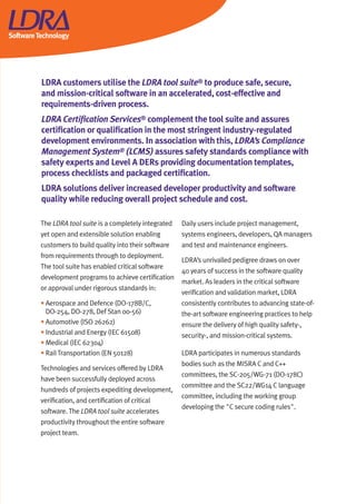 LDRA Product Brochure v9.0 | PDF