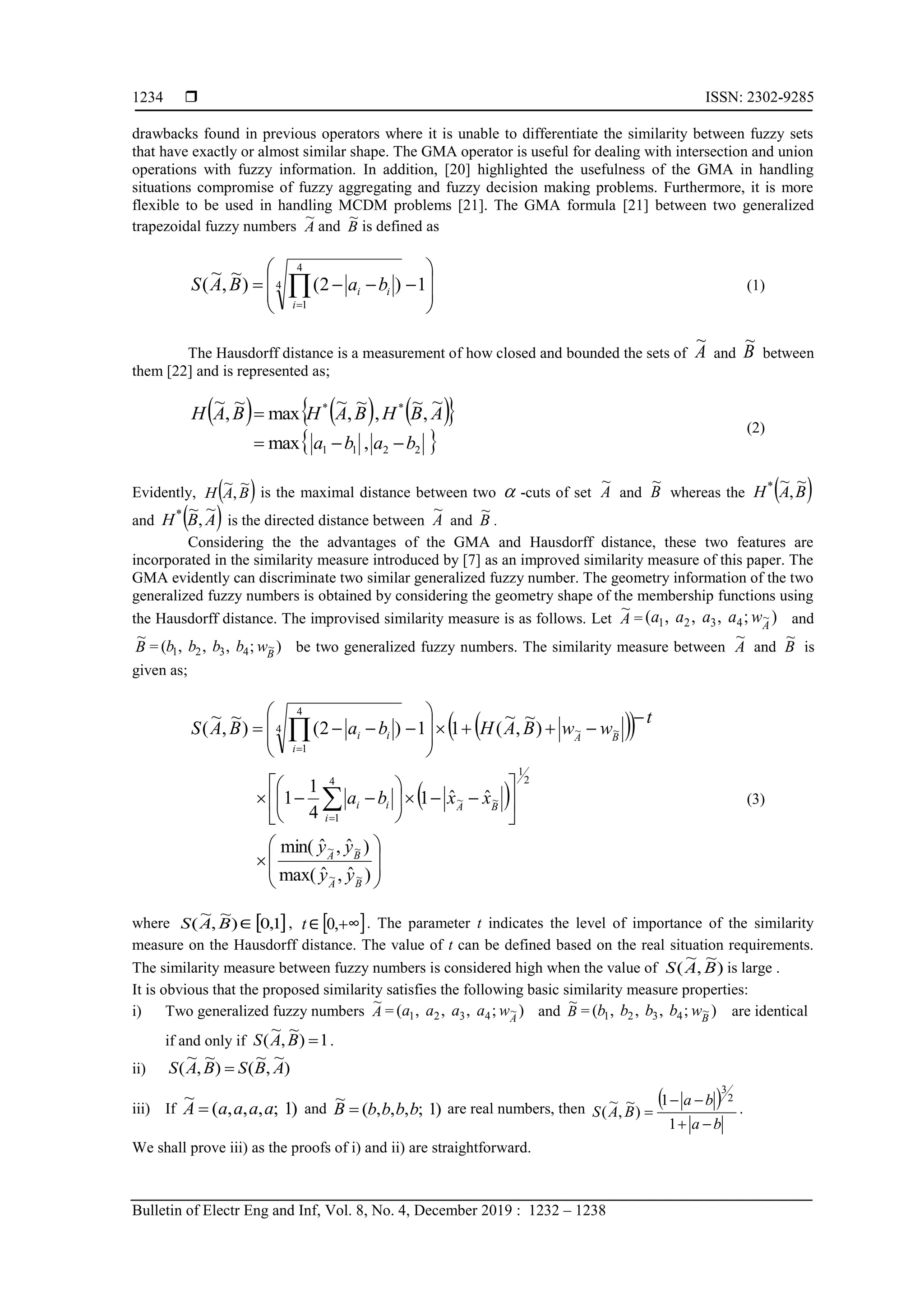 An improvised similarity measure for generalized fuzzy numbers | PDF