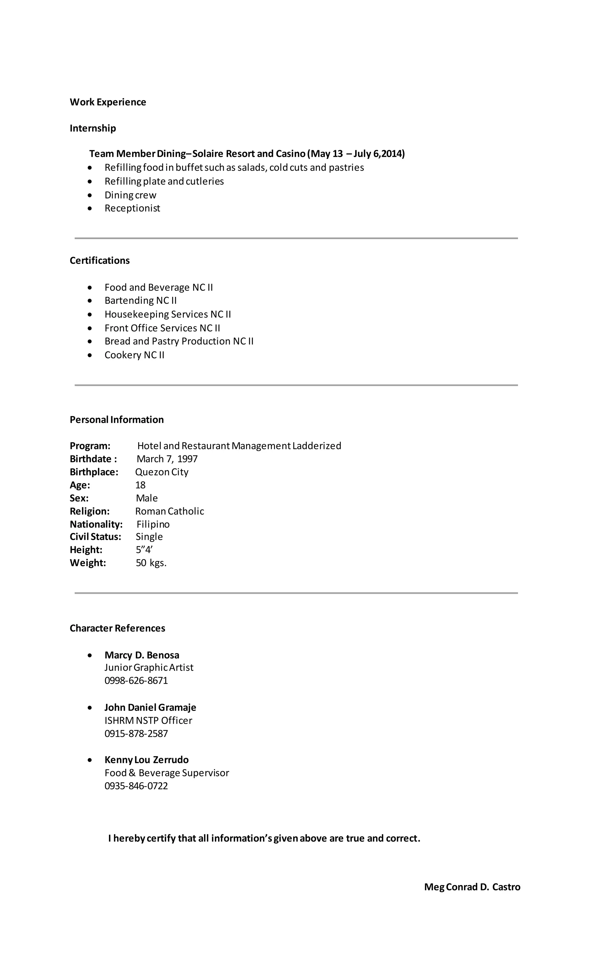 Meg Castro Resume | PDF