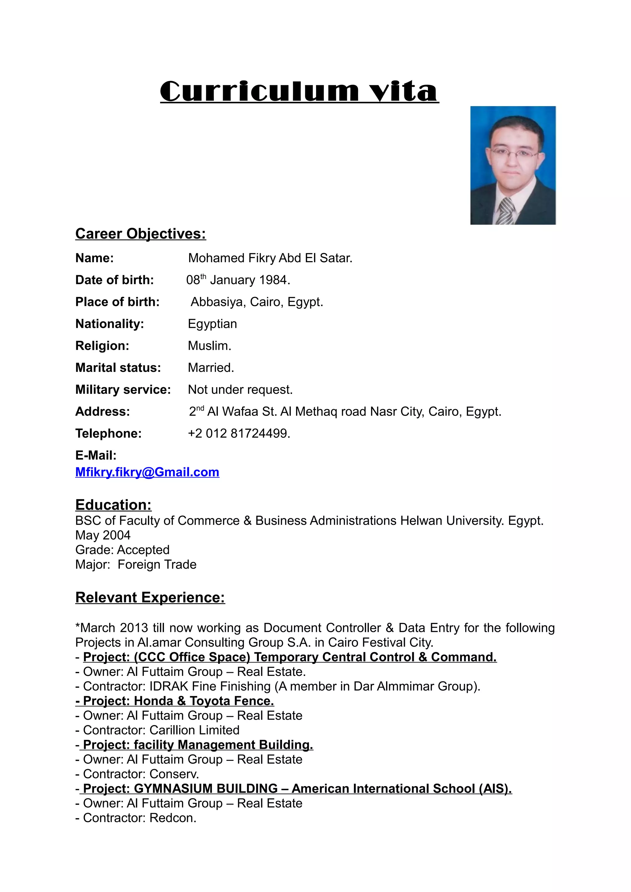 Mohammed Fekry Curriculum 0001 (2) | DOC