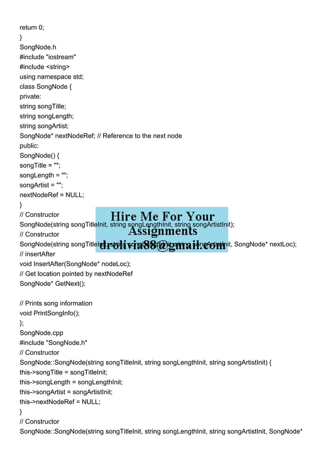 816 Lab Playlist Output Linked List C Given Main Pdf 