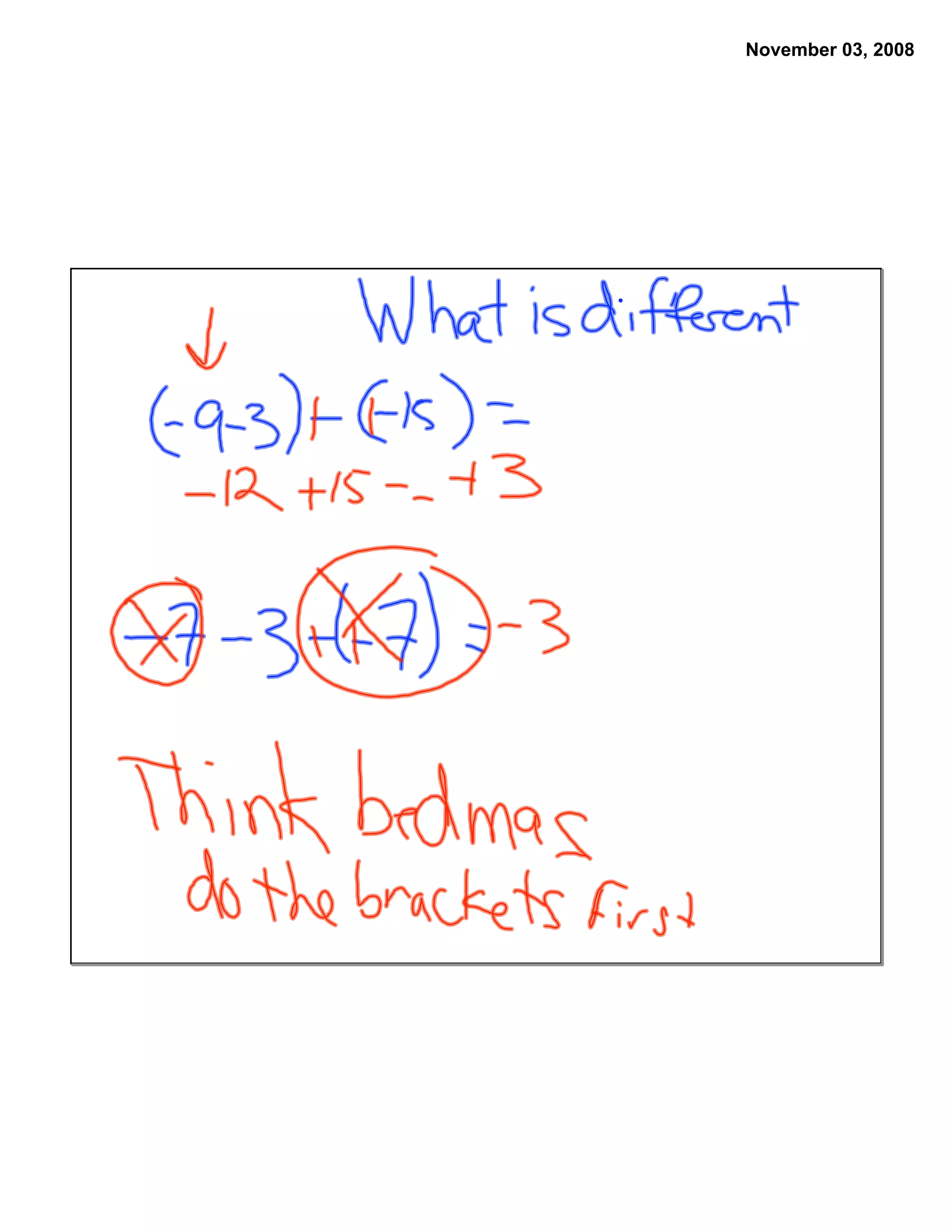 Integers Order of operation | PDF
