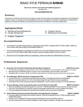 Isaac Ahmad resume February 2017 | PDF