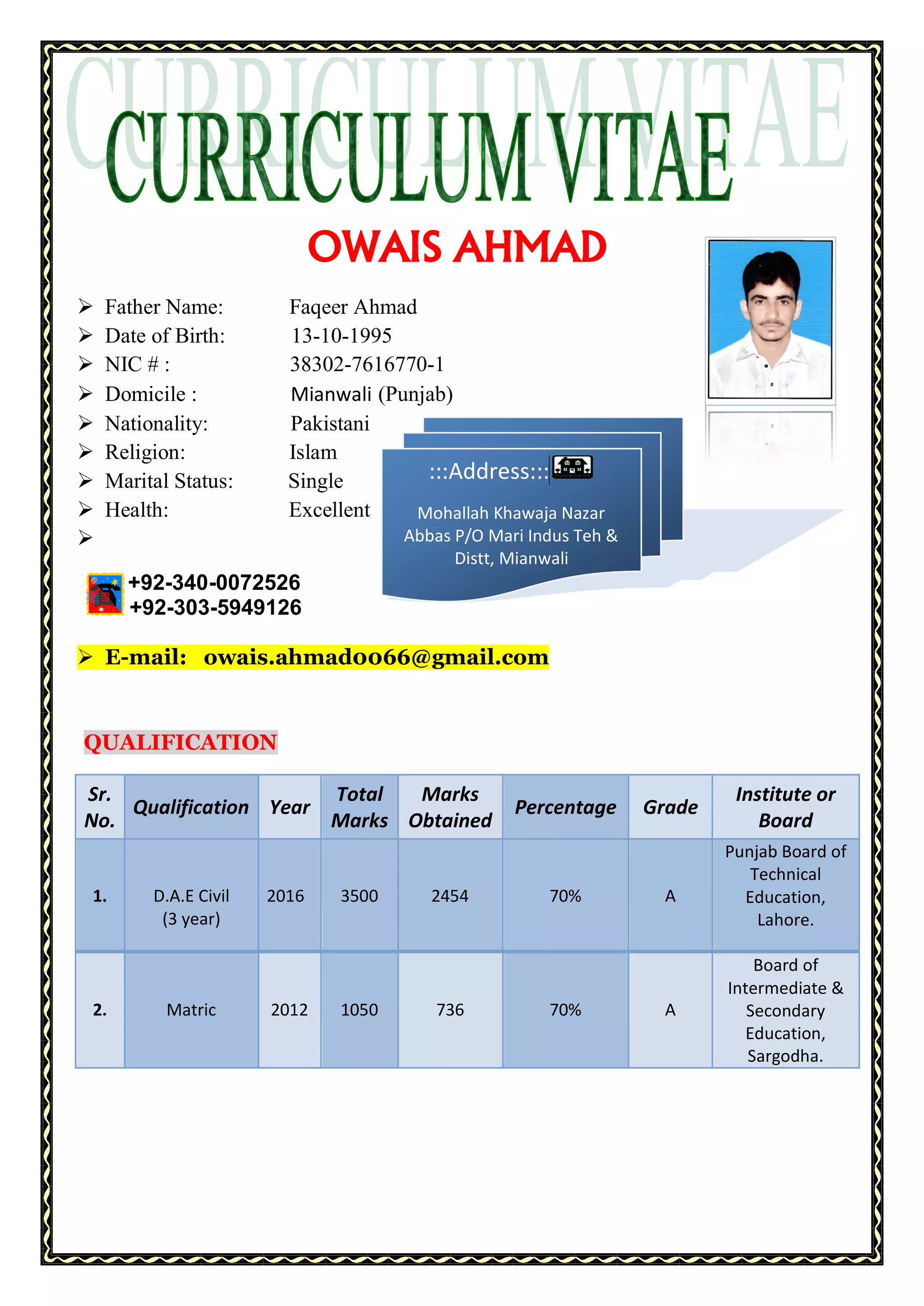 OWAIS AHMAD | PDF