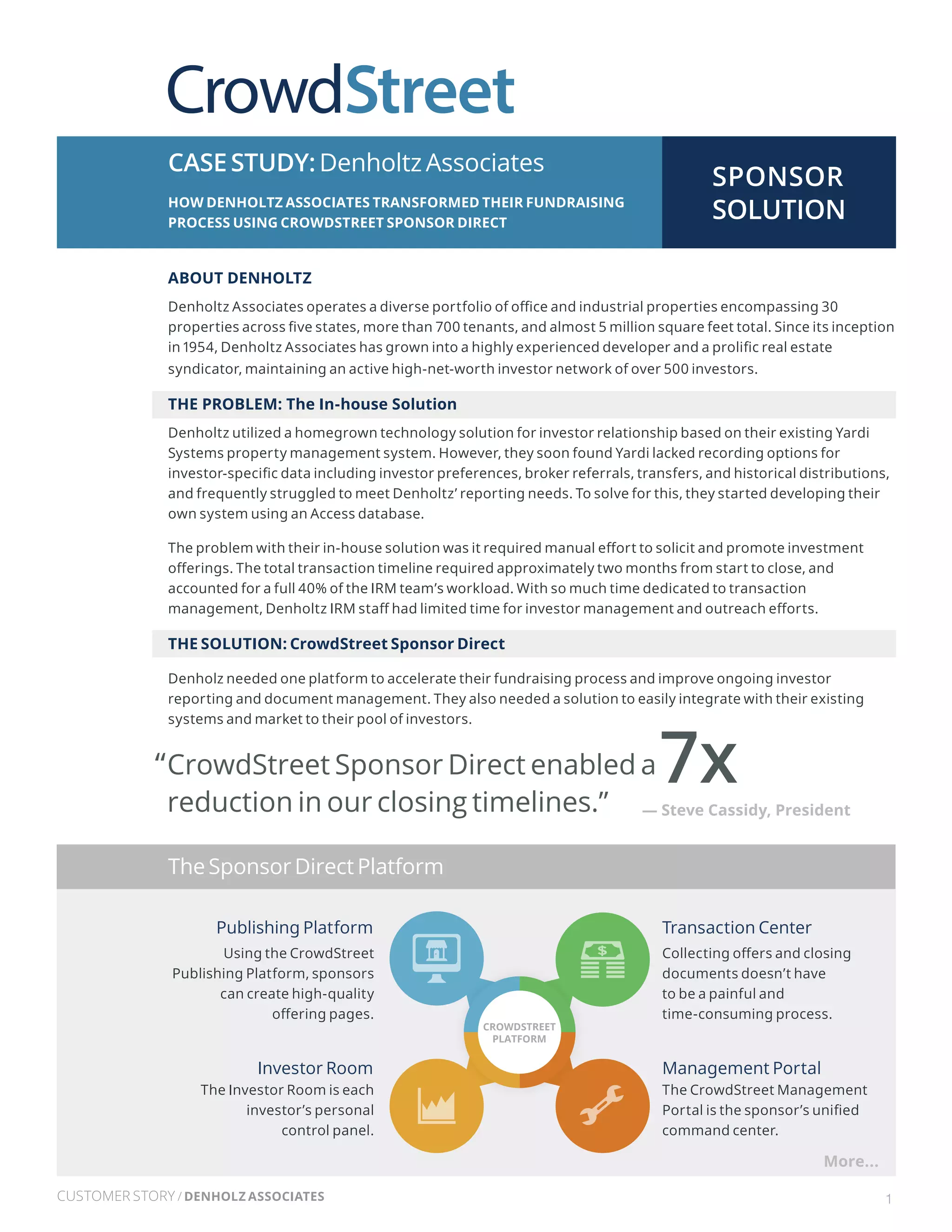 Crowdstreet Case Study - Denholtz | PDF