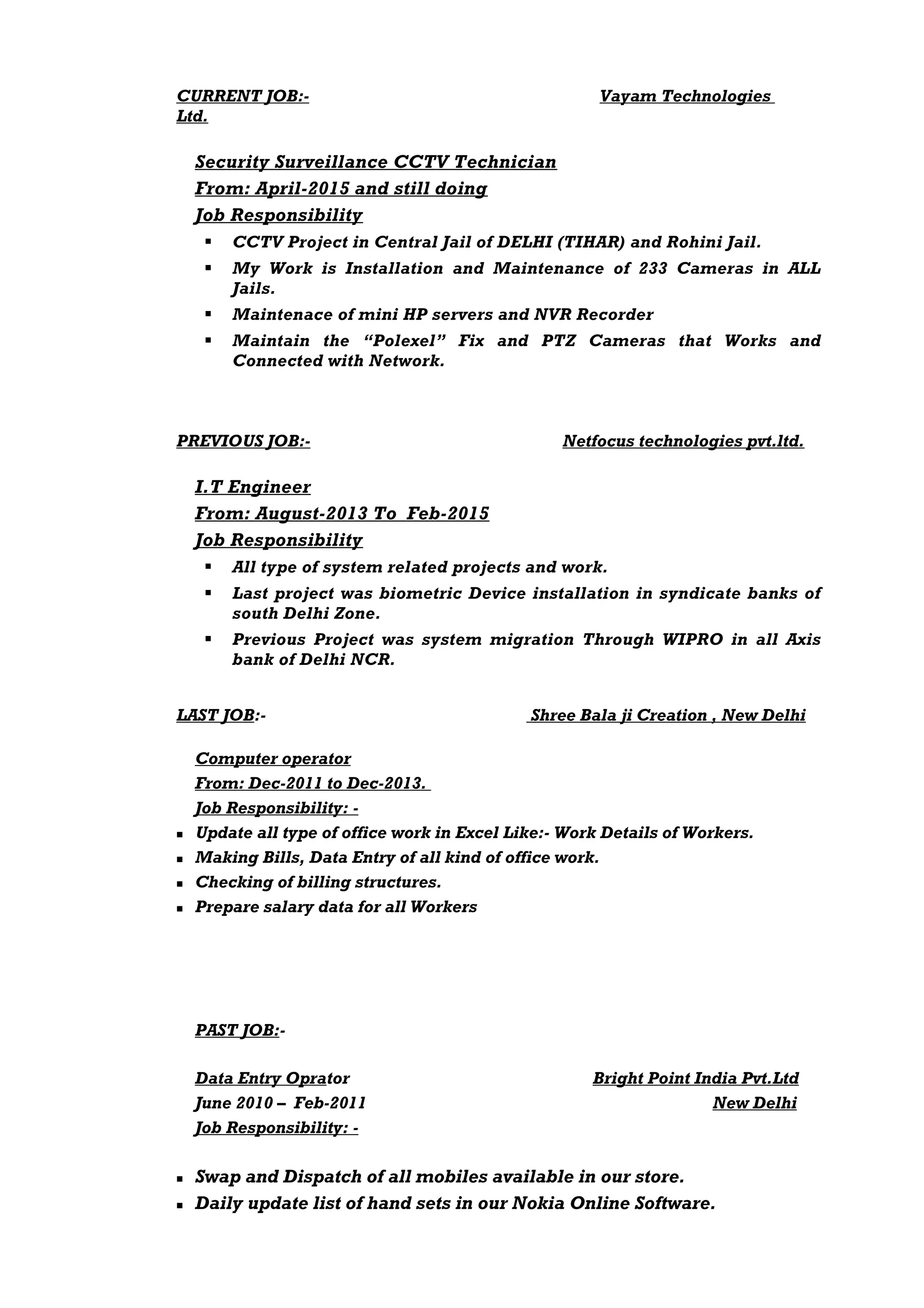 Ashish Kumar Resume | DOC