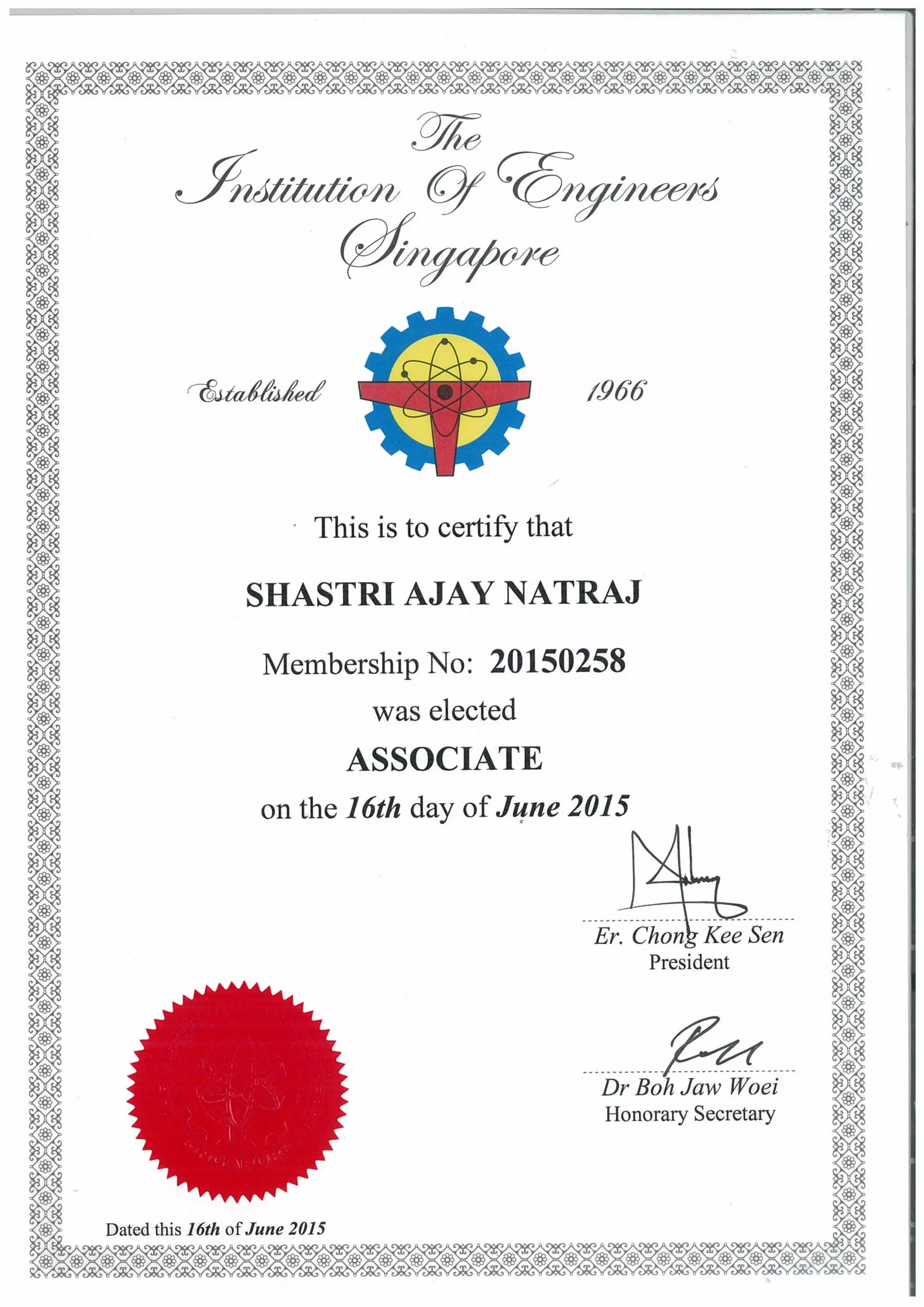 IES membership certificate | PDF