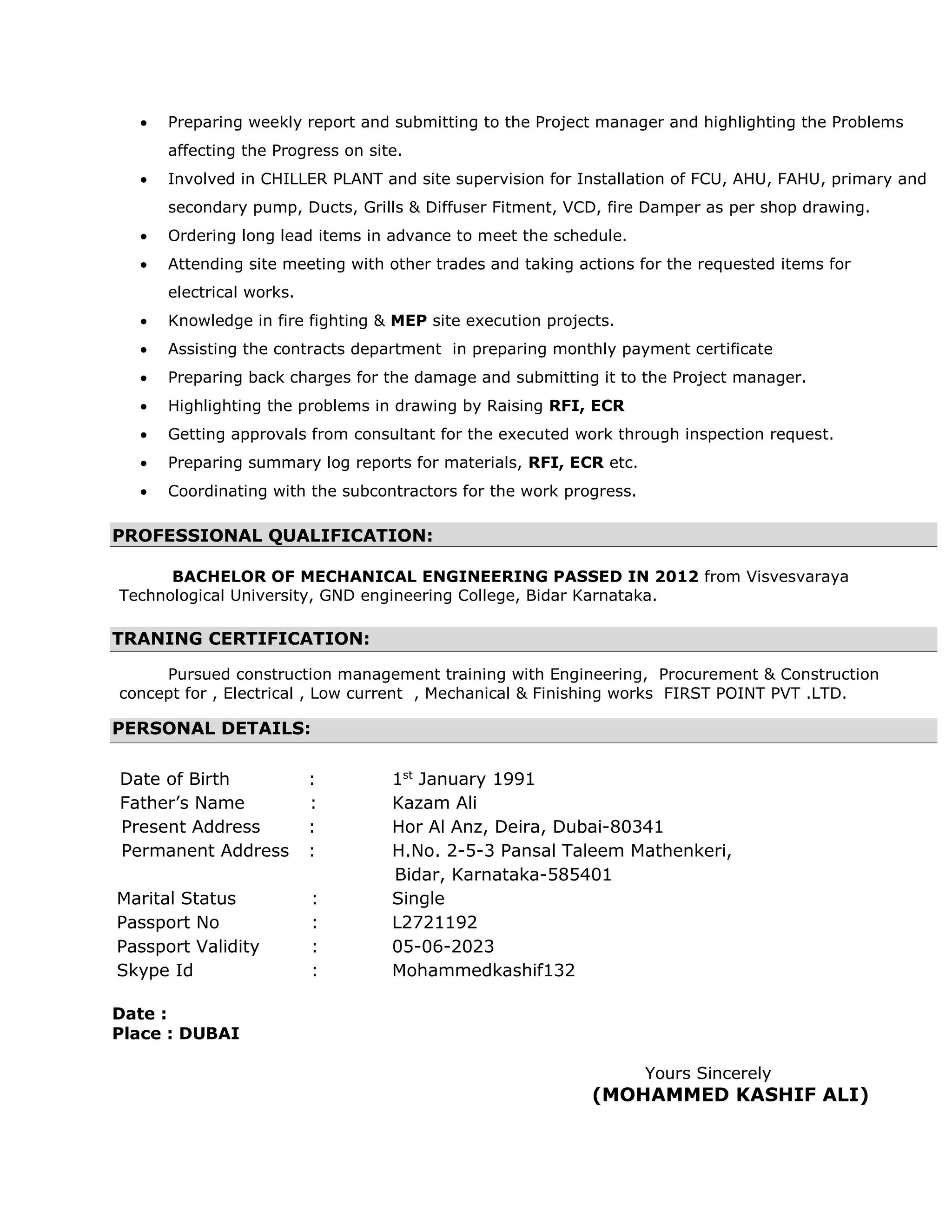 Kashif CV PDF | PDF