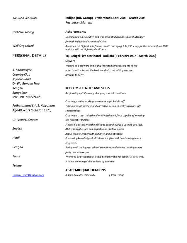 resume doc | DOCX | Business Administration | Business