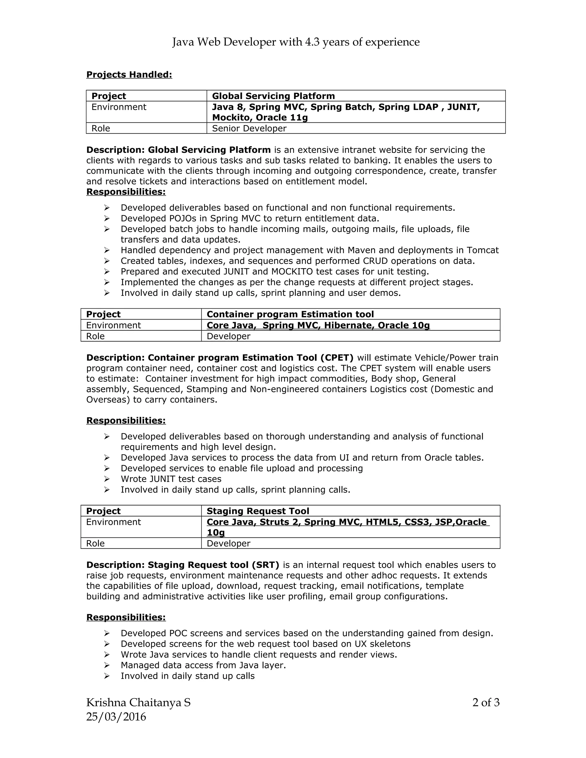 Krishna_chaitanya Java Developer | PDF